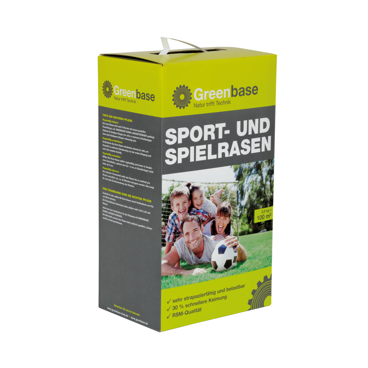 Greenbase Samen Sport und Spielrasen für 100 m² – deinmäher.de
